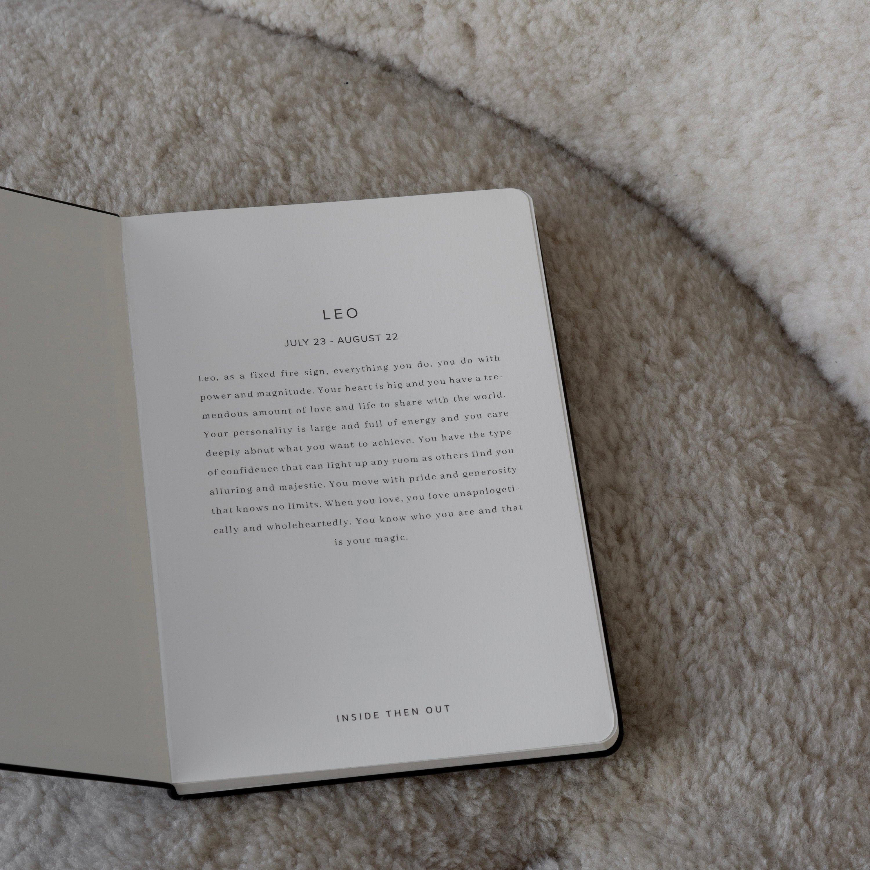 Leo Zodiac Lined Journal – INSIDE THEN OUT