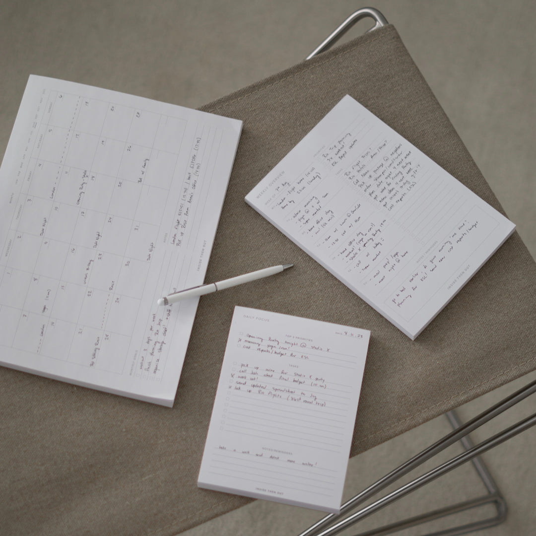Monthly Overview Notepad – Inside Then Out