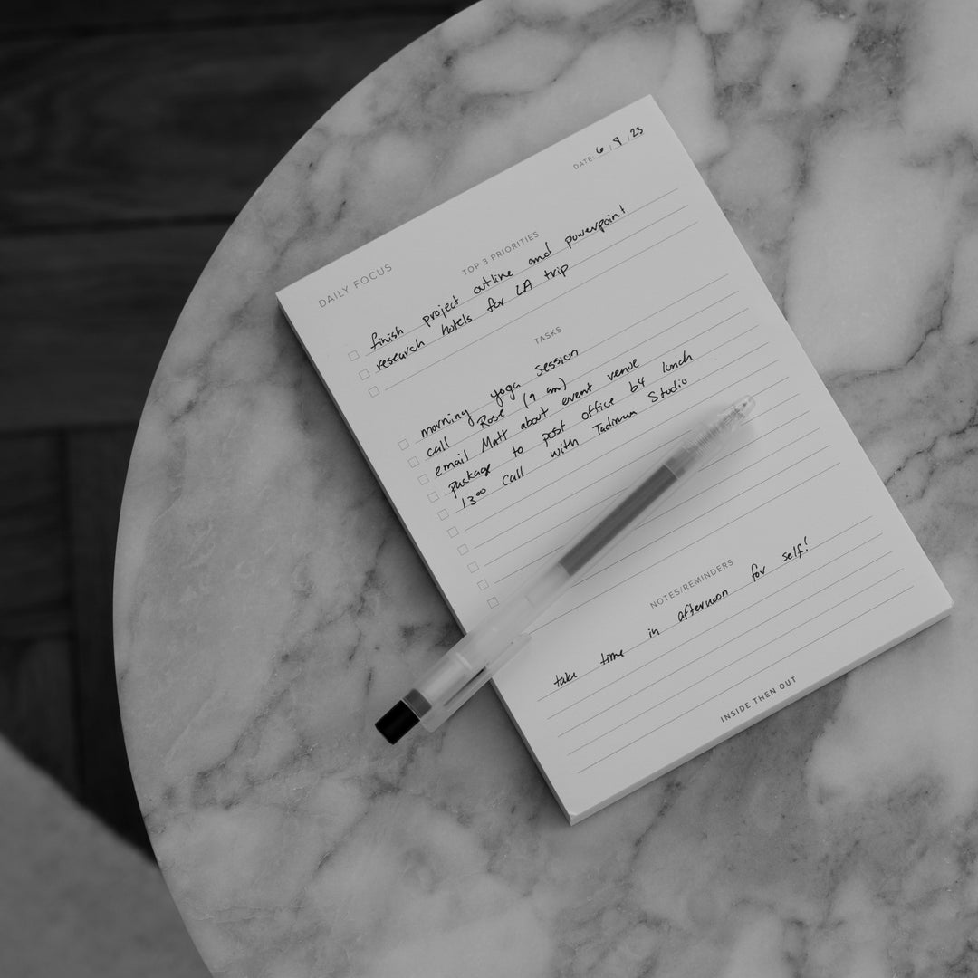 Daily Focus Notepad – Inside Then Out