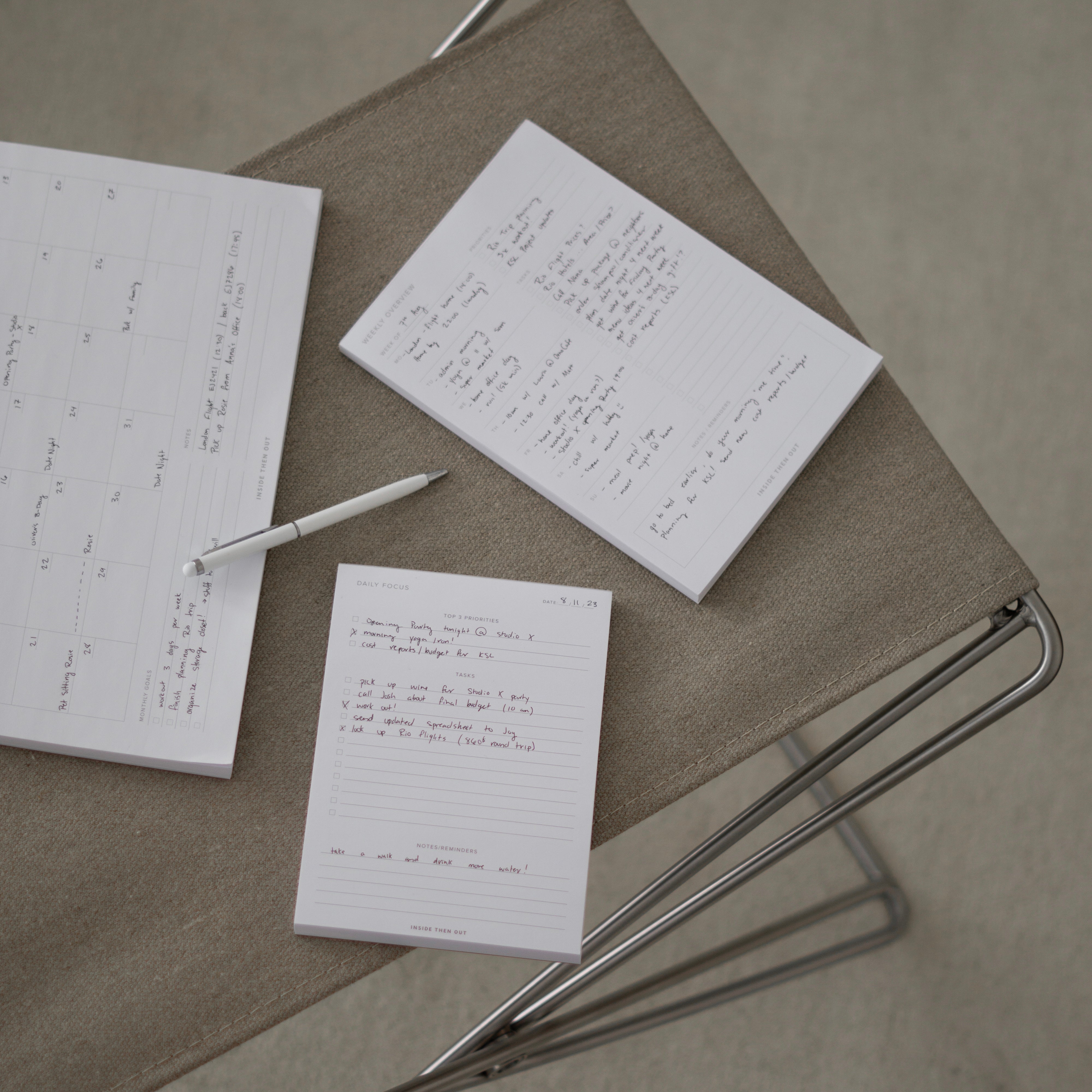 Daily Focus Notepad – Inside Then Out